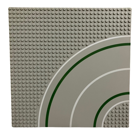Lego | Toys | Lego 32x32 Gray Road Curve Baseplate White Sidelines ...